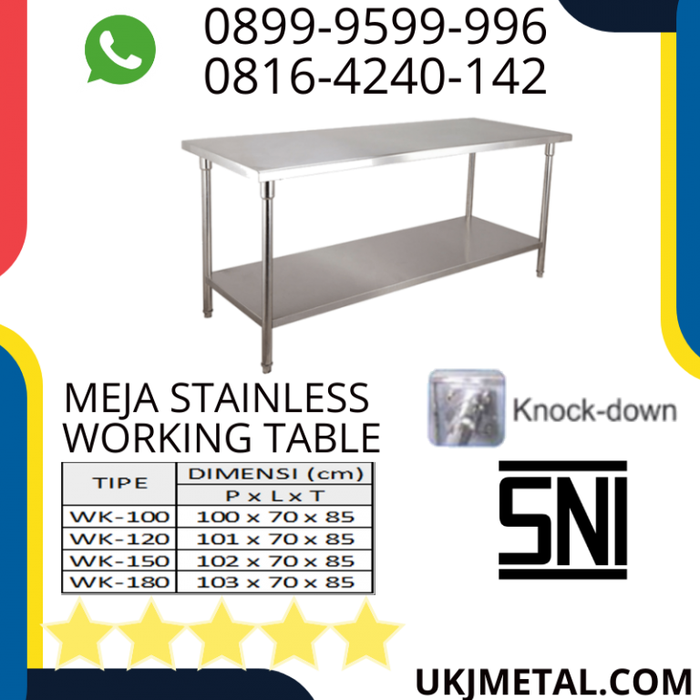 Meja Stainless Working Table WK-100 ELA GEA GETRA